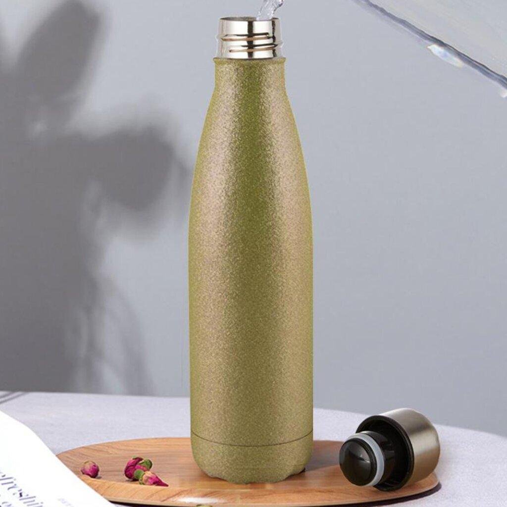 Botella acero inoxidable dorado Escarchada 600ml de alta calidad ...