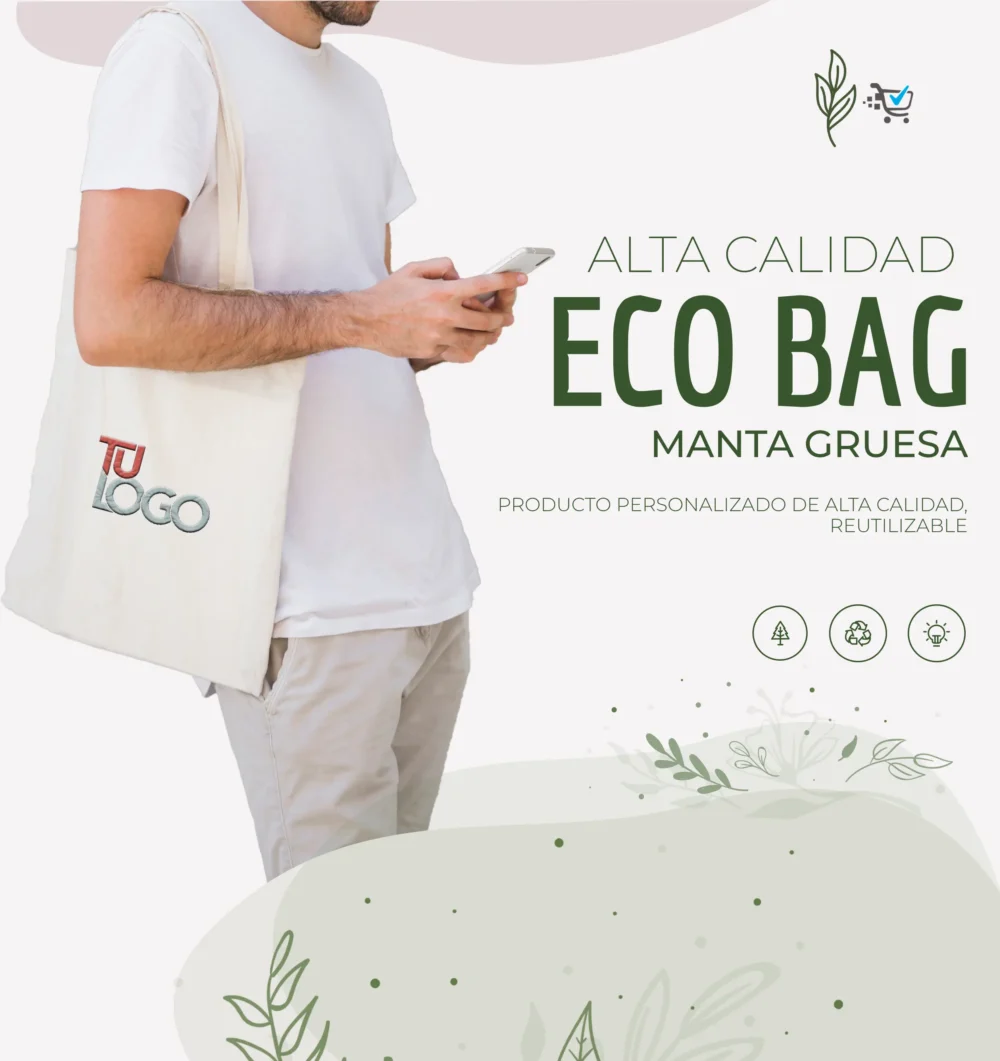“Eco Bag” Bolsa Ecológica Personalizable con Logo - Soluciones Shop®